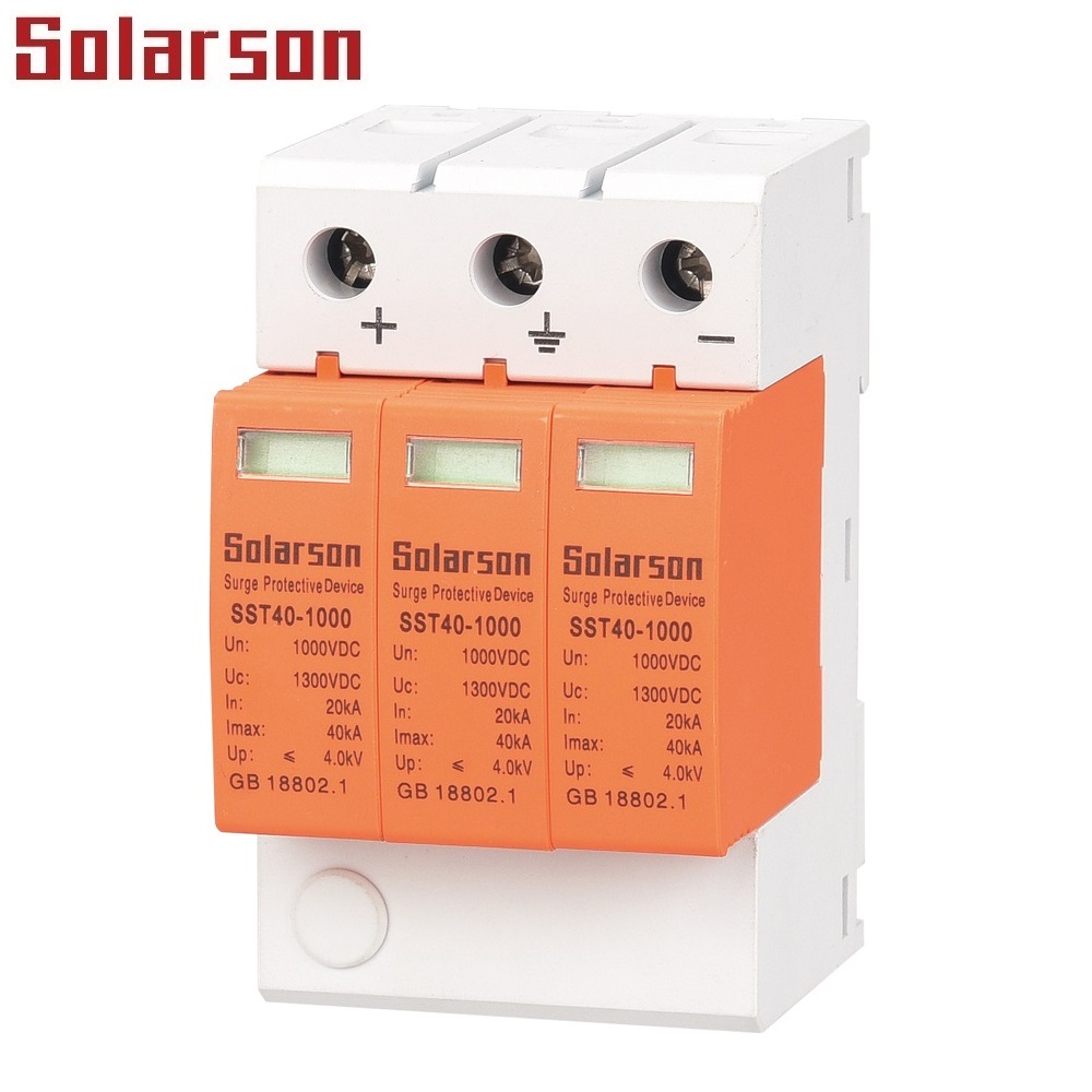 Dispositivo de protección contra sobretensiones solar fotovoltaica de 1000V CC, protector contra ...
